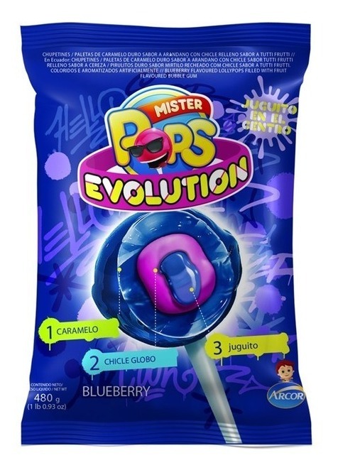 Chupetin Evolution Azul x 24 Unidades – Golosinas El Muelle